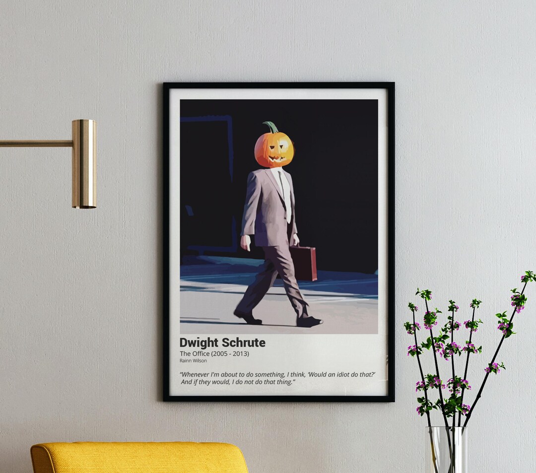 Dwight Schrute Pumpkin Head Art: the Office TV Show (digital Download ...