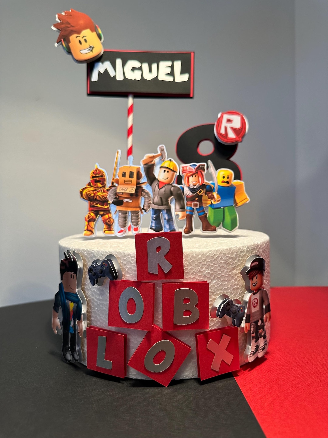 Roblox Cake Topper - Roblox Party Decor - Roblox Birthday Boy - Custom ...