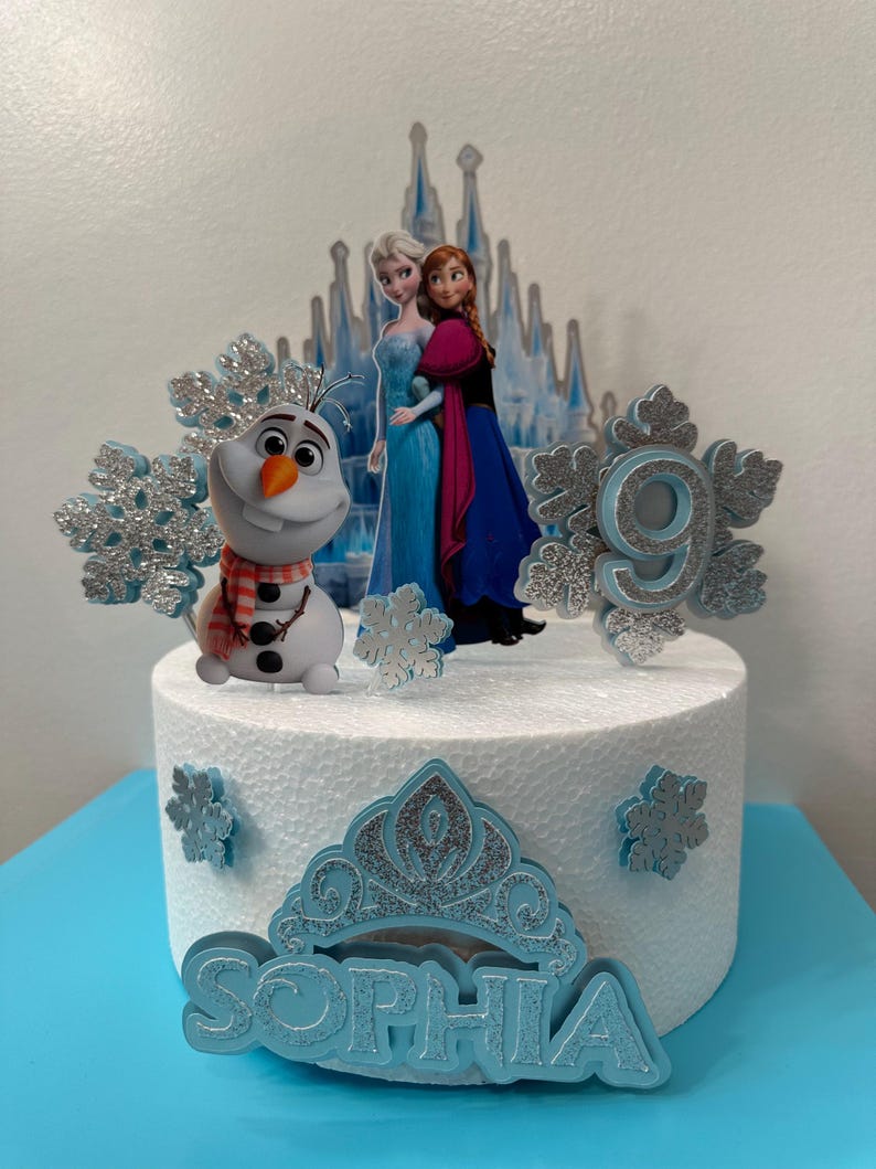Frozen Cake Topper - Elsa and Anna Princess Party - Princess Birthday ...