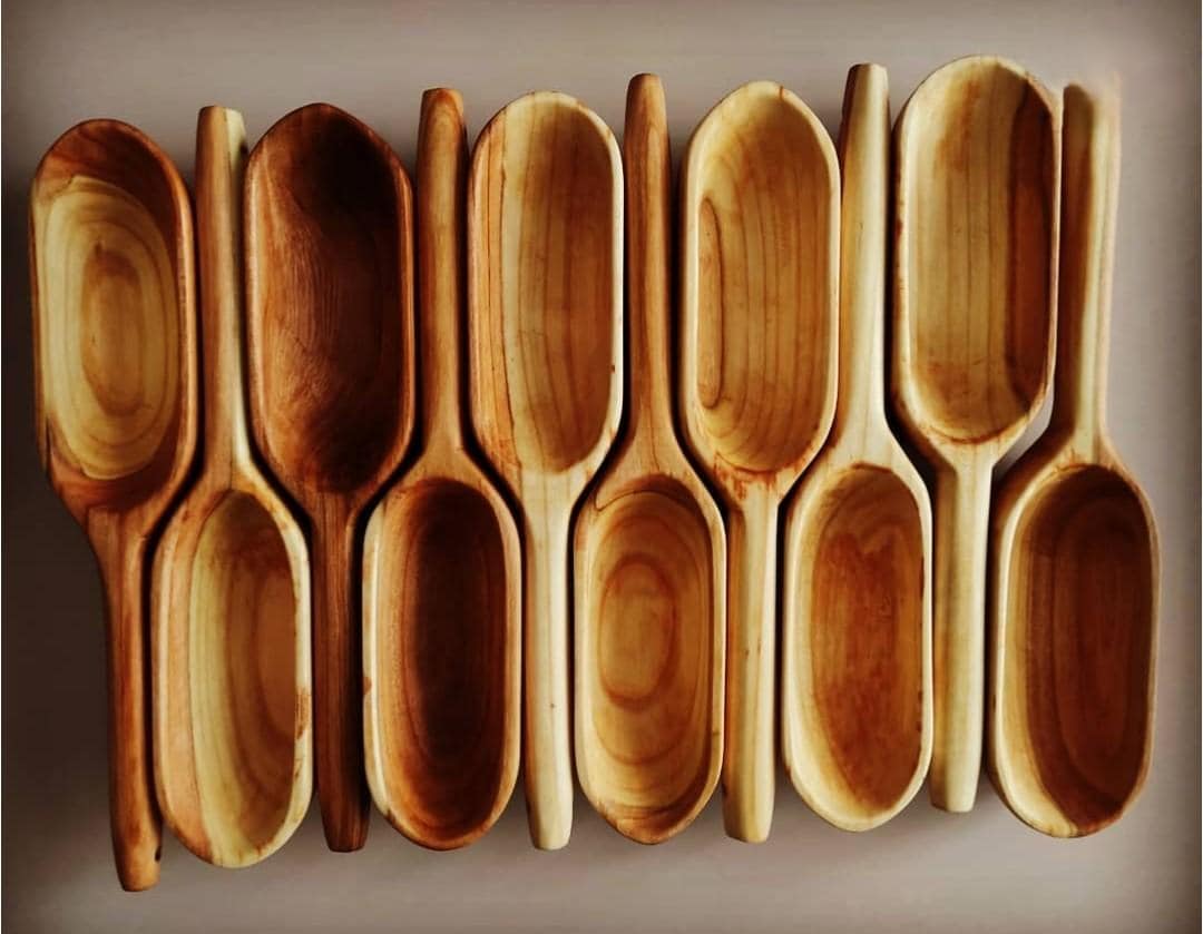 Hand-carved Wooden Scoops Rustic Kitchen Essentials - Etsy