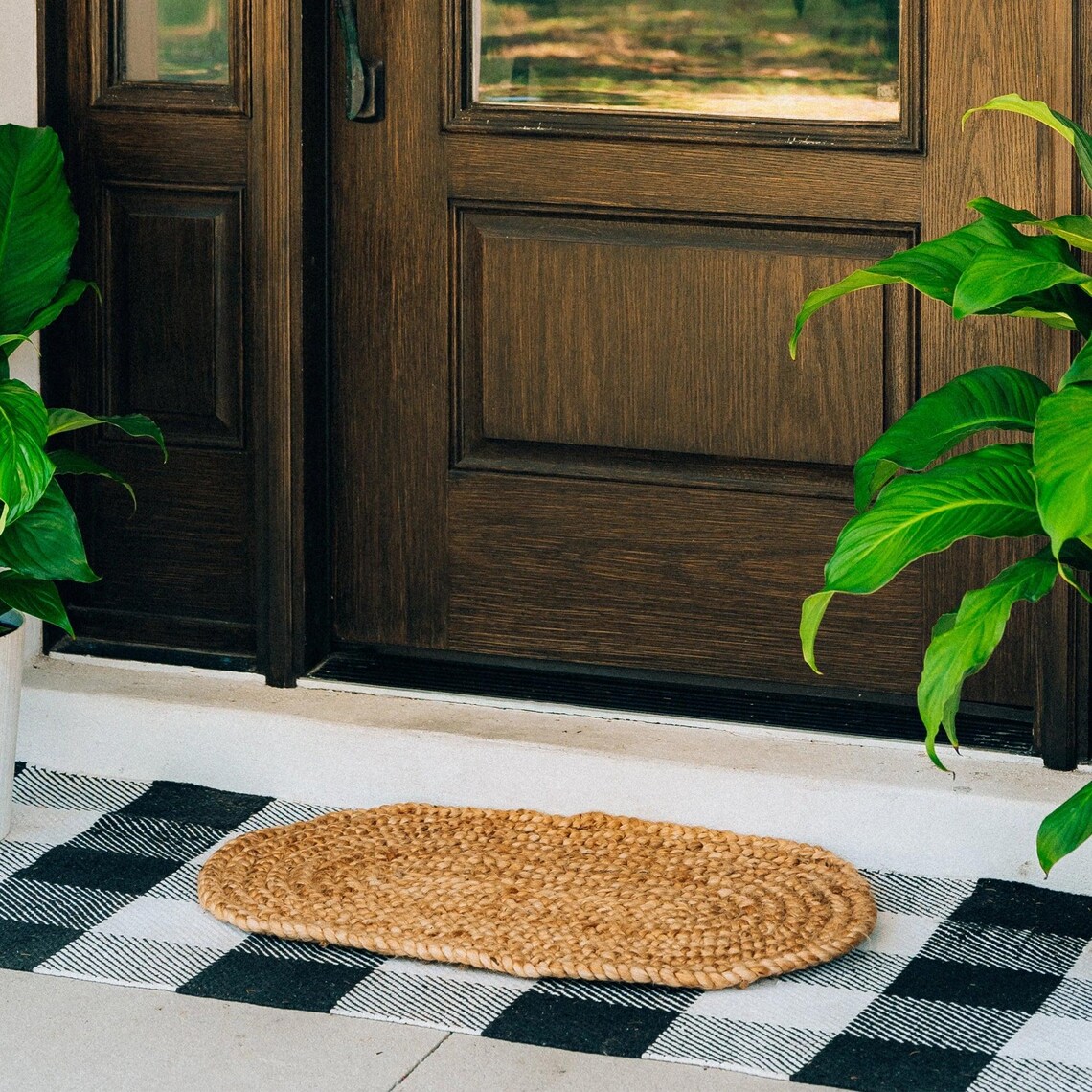 Rope Oval Natural Woven Doormat - Etsy