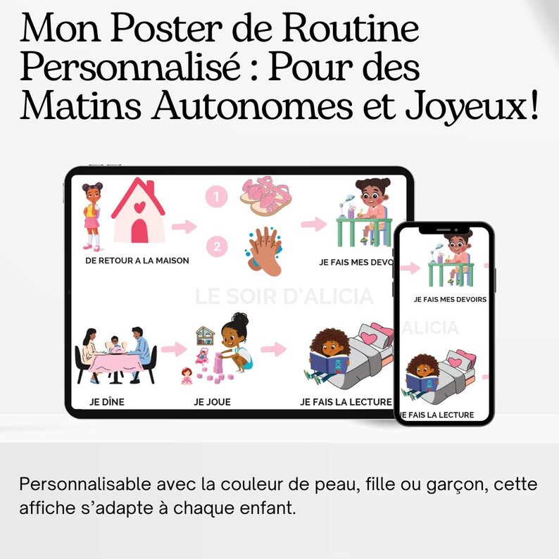 My Personalized Routine Poster: for Independent and Joyful Evenings - Etsy
