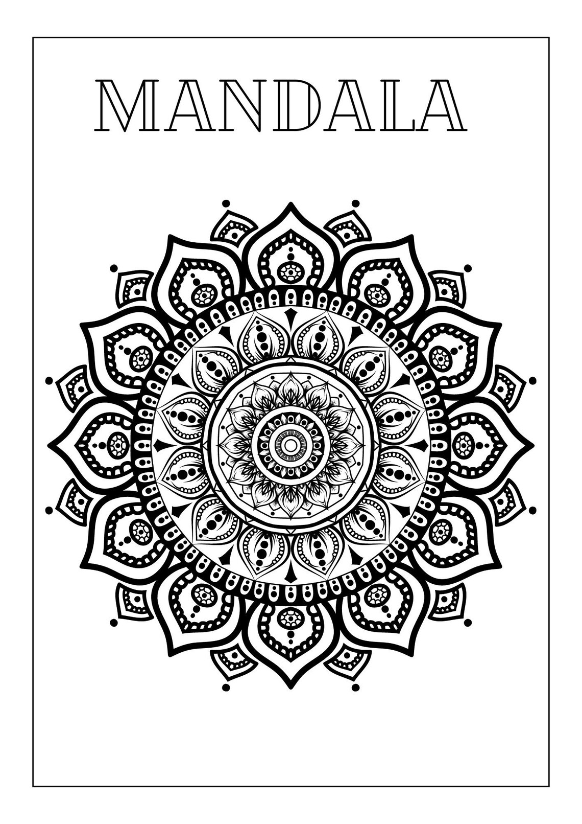 20 Calming Mandalas Printing Coloring Pages - Etsy