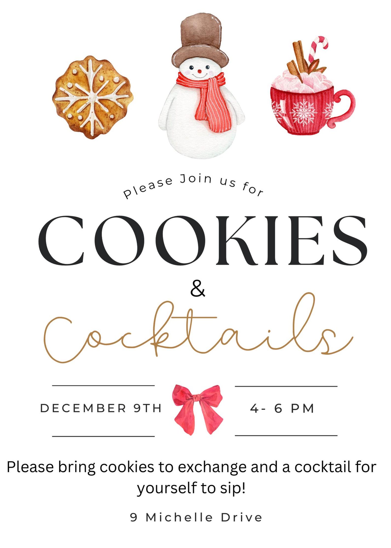 Cookies and Cocktails Invitation - Etsy