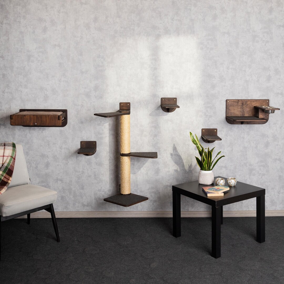 Modern Cat Tree Furniture / Wooden Cat Tree, Best Cat Bed, Cat Feeder ...