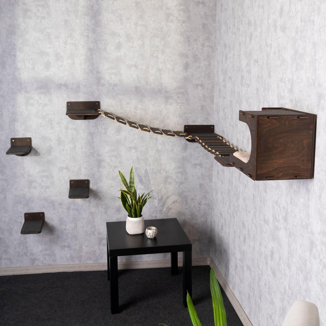 Cat Wall / Cat Bed Cave, Floating Shelf, Cat Bridge, Wall Climb for ...