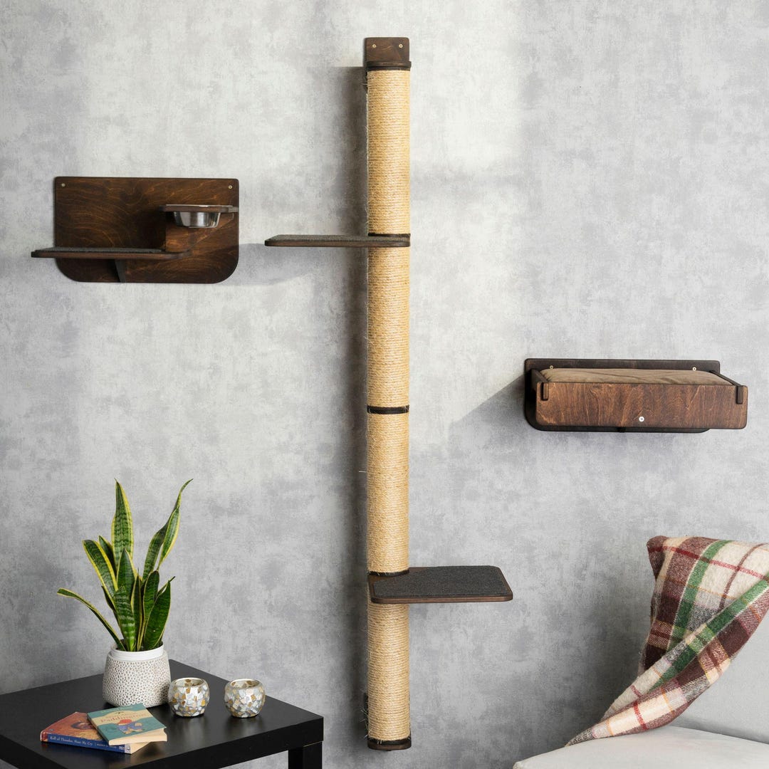 Modern Cat Tree, Cat Palm Tree, Cat Shelves, Best Cat Scratching Post ...
