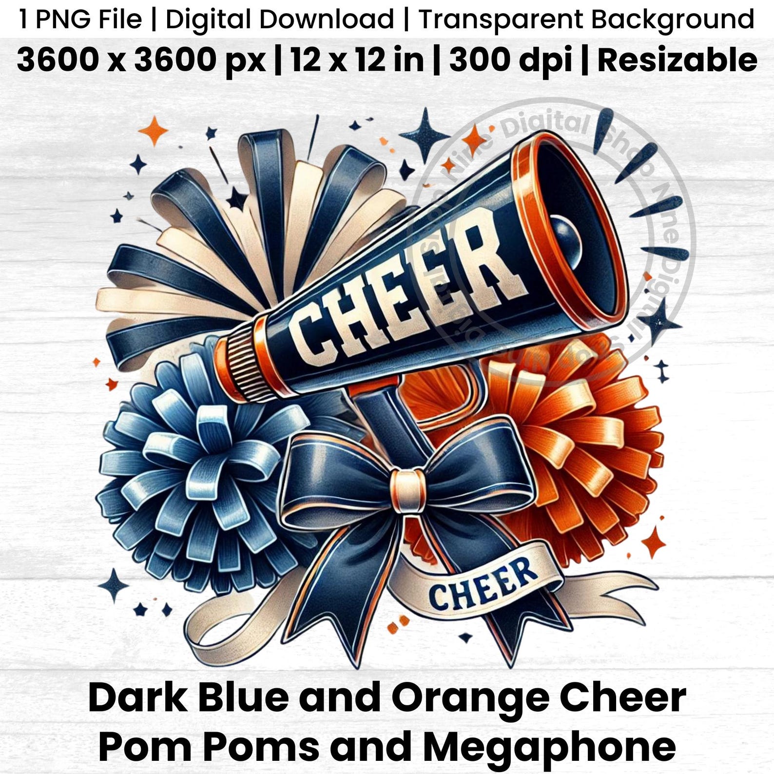 Cheer Orange Cheer Blue Png Cheer Pom Poms Cheer Megaphone Cheerleading ...