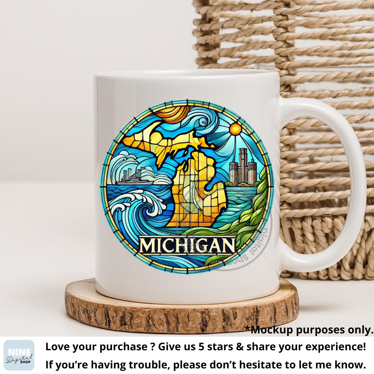 Michigan Stained Glass PNG, USA States Stained Glass Png, Michigan ...
