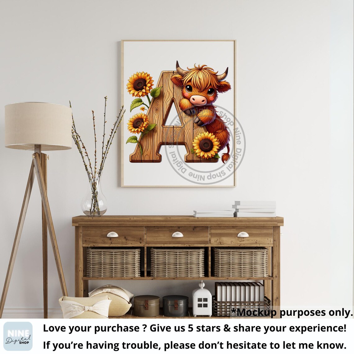 Highland Cow Alphabet Letter Png, Sunflower Highland Cow Png, Highland ...