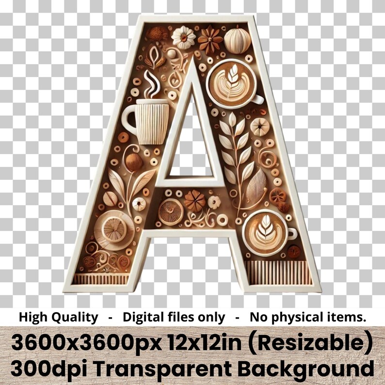 Coffee Alphabet Letters Png, Coffee Shop Png, Coffee Beans Png, Coffee ...