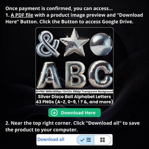 Retro Silver Disco Ball Letters Alphabet Font Png Clipart Groovy ...