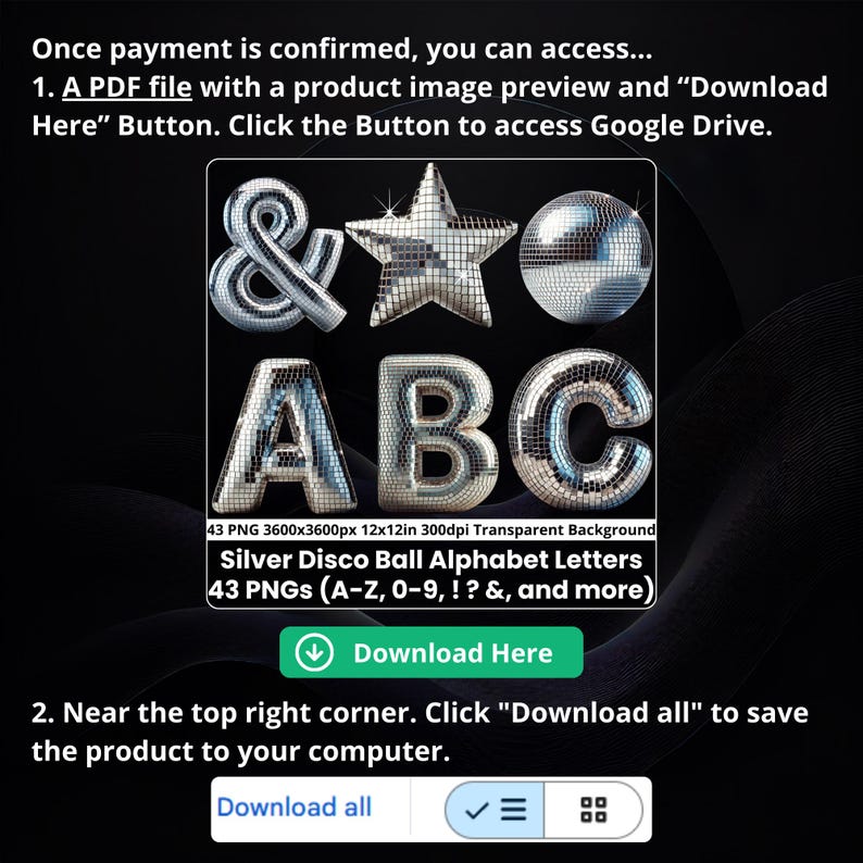 Retro Silver Disco Ball Letters Alphabet Font Png Clipart Groovy ...