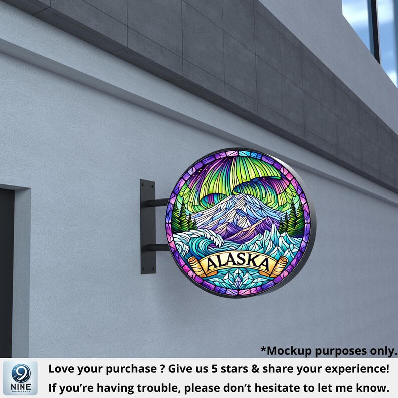 Alaska Png, Alaska Stained Glass Png, Stained Glass Printable, USA ...