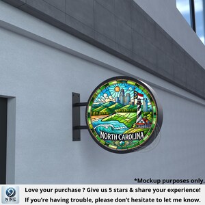 North Carolina Stained Glass Png, North Carolina Print Png, Stained ...