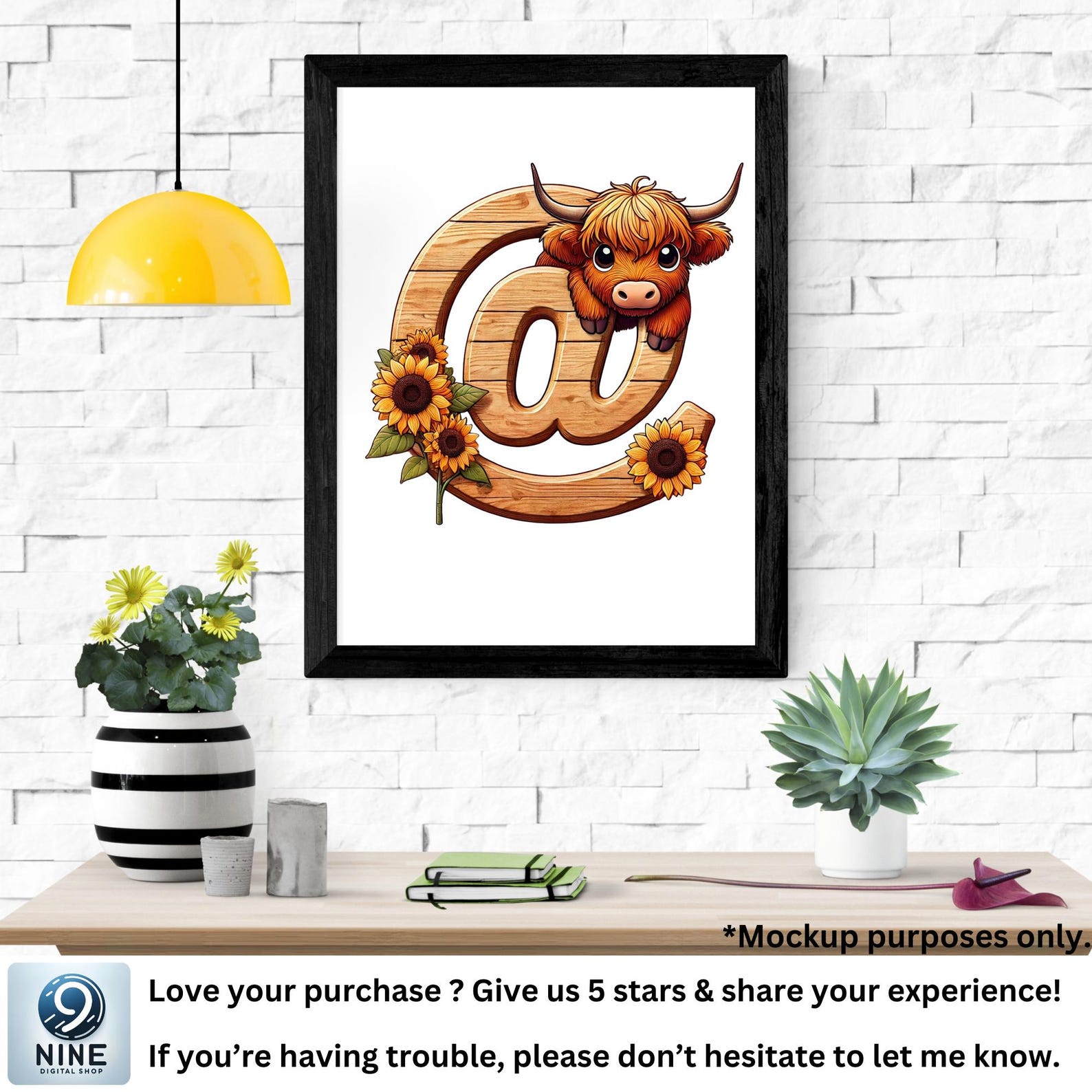 Highland Cow Alphabet Letter Png, Sunflower Highland Cow Png, Highland ...