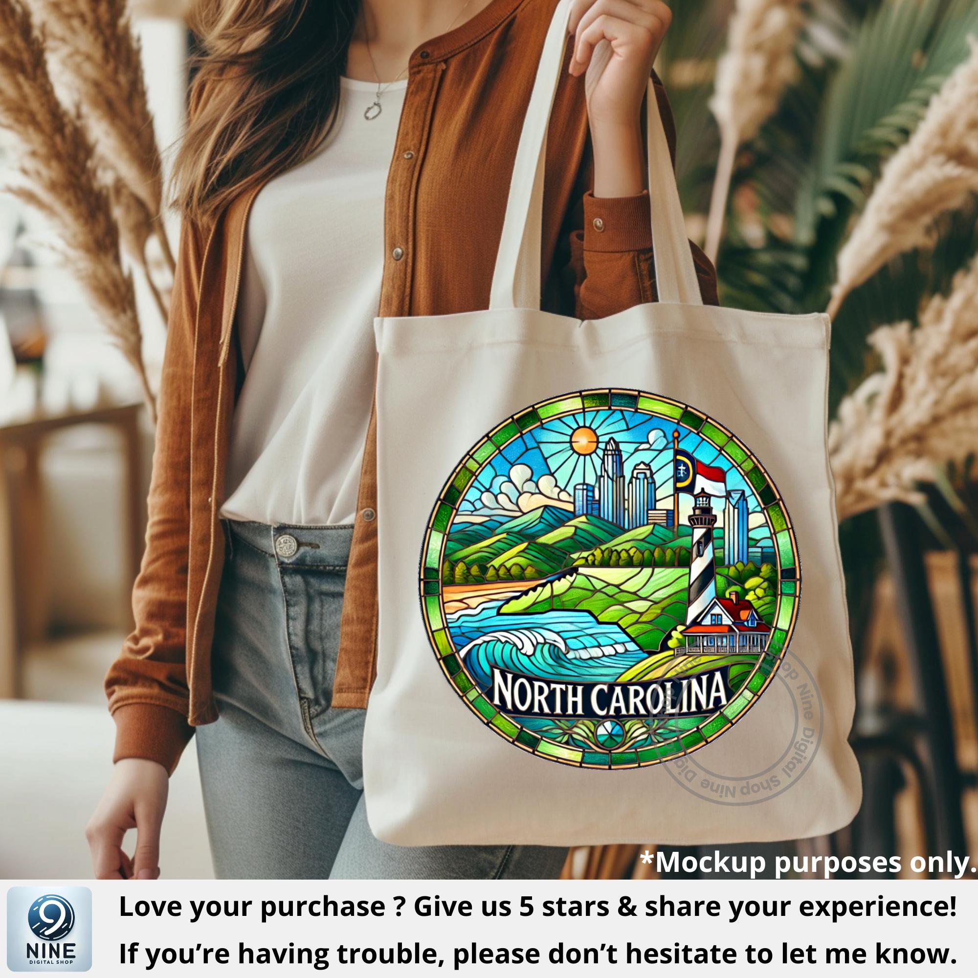 North Carolina Stained Glass Png, North Carolina Print Png, Stained ...