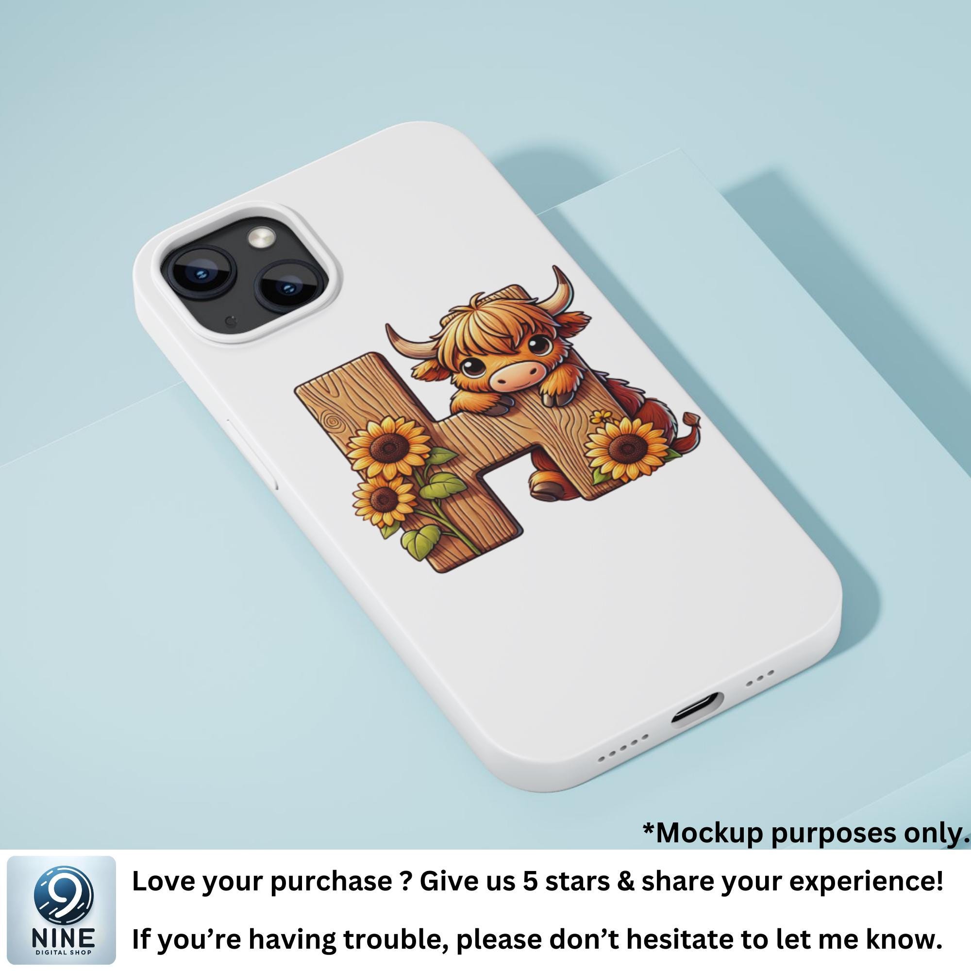 Highland Cow Alphabet Letter Png, Sunflower Highland Cow Png, Highland ...