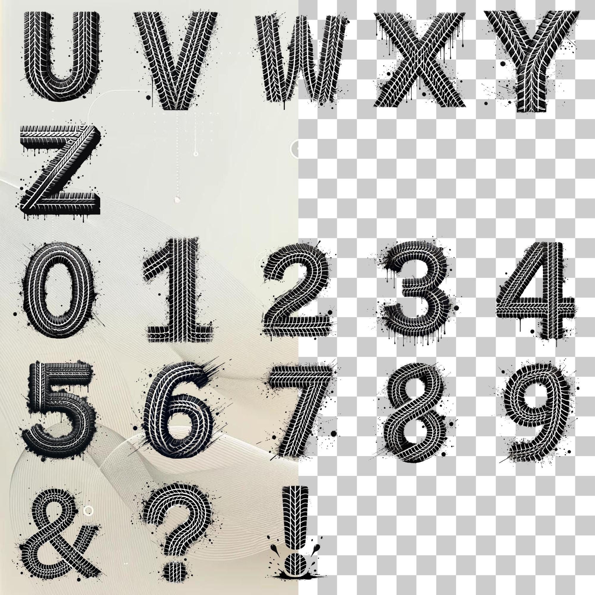 Tire Track Png Tire Track Font Tire Font Tire Letters Racing Letters ...