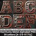 Red Alphabet Letters, Rusty Alphabet, PNG Alphabet, Rusty Letters ...