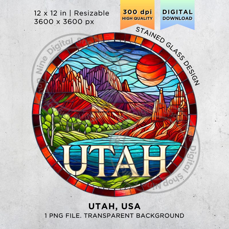 Utah Stained Glass - Etsy
