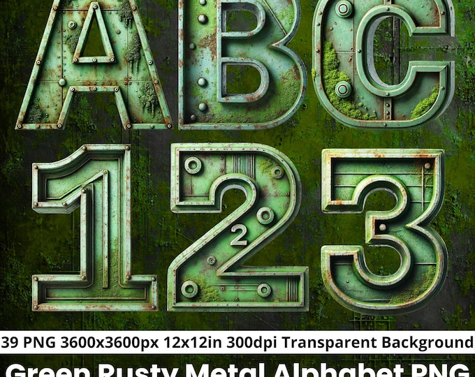 Old English Alphabet Letters and Numbers Rusty Metal Latin Alphabet A ...