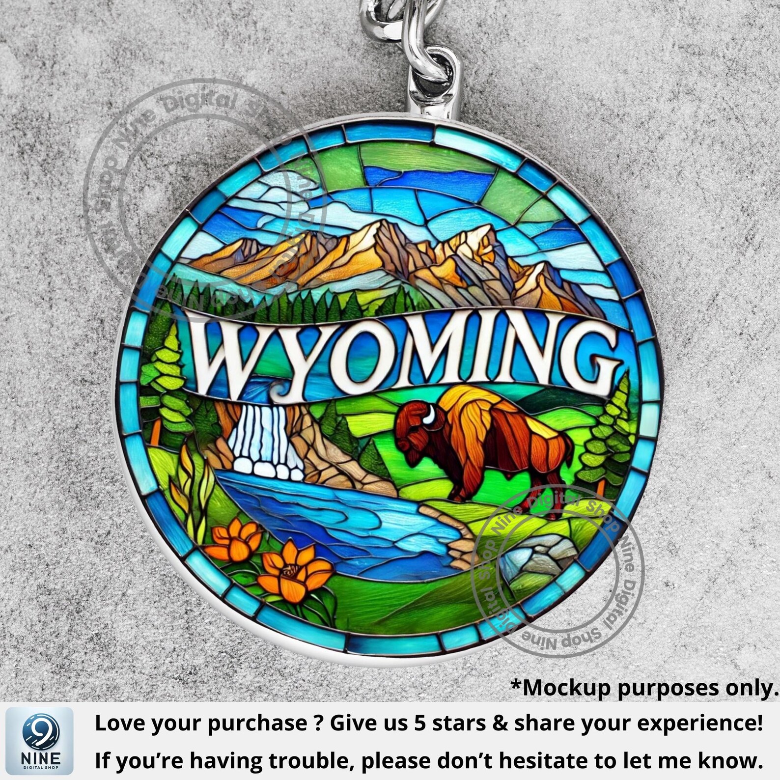 Wyoming Stained Glass PNG, Wyoming Art Prints, USA States Stained Glass ...