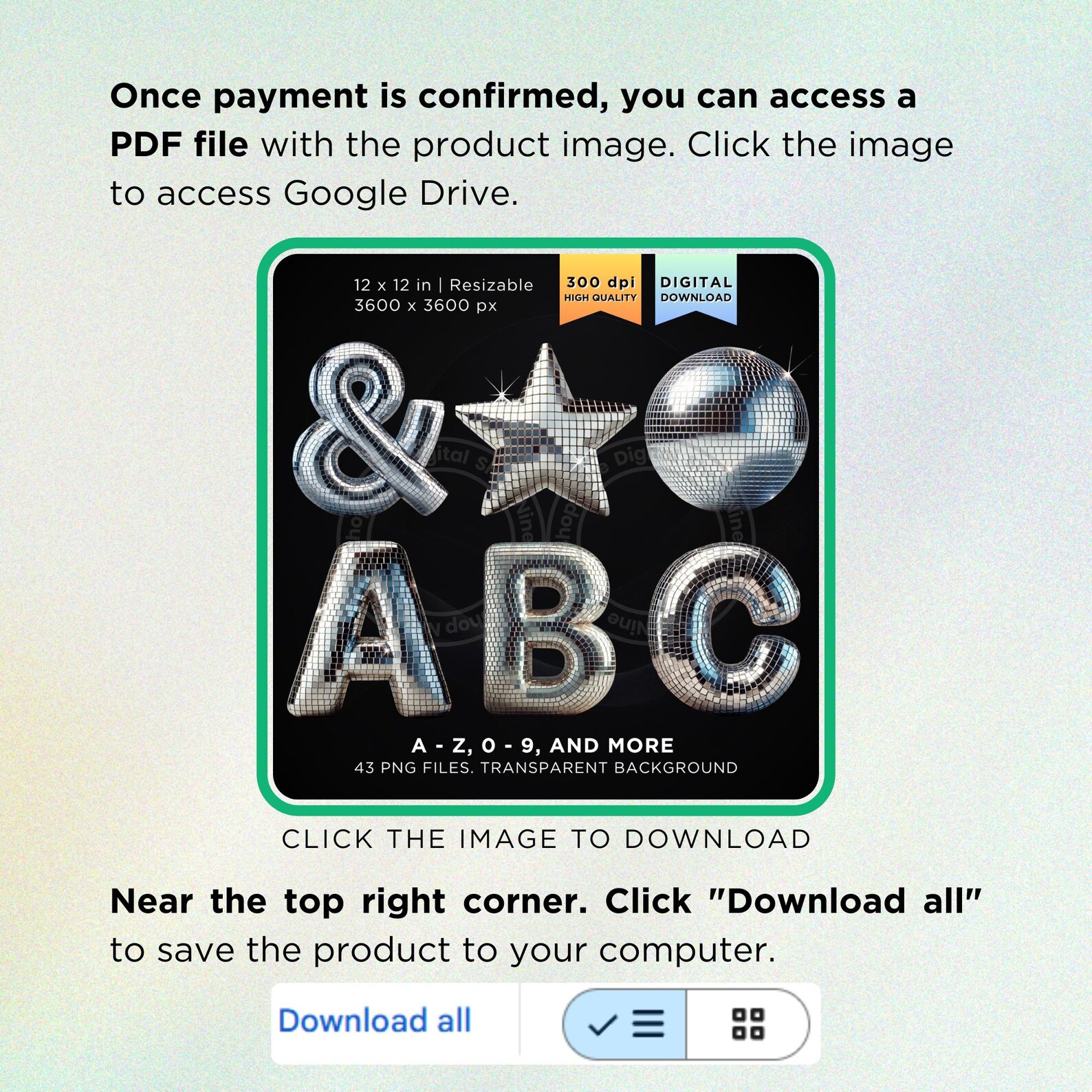 Retro Silver Disco Ball Letters Alphabet Font Png Clipart Groovy ...