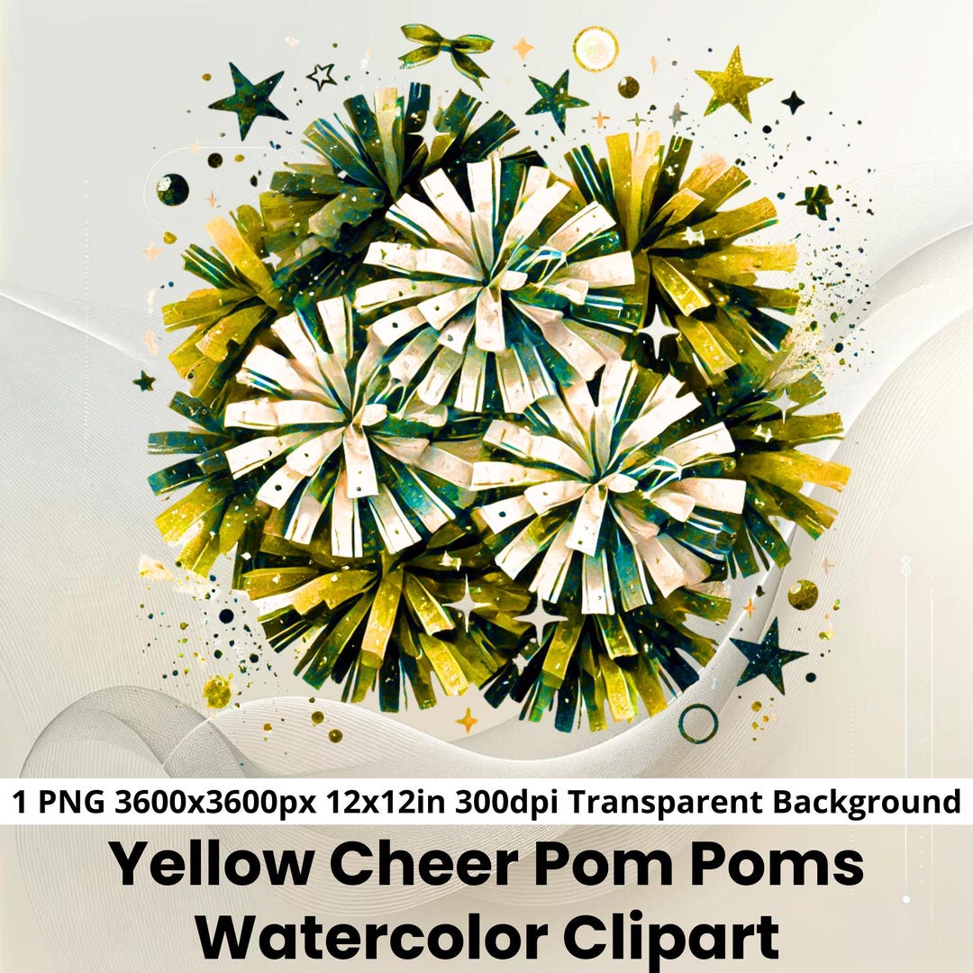 Cheerleader Png Cheerleading Design High School Cheer Yellow Pom Pom ...