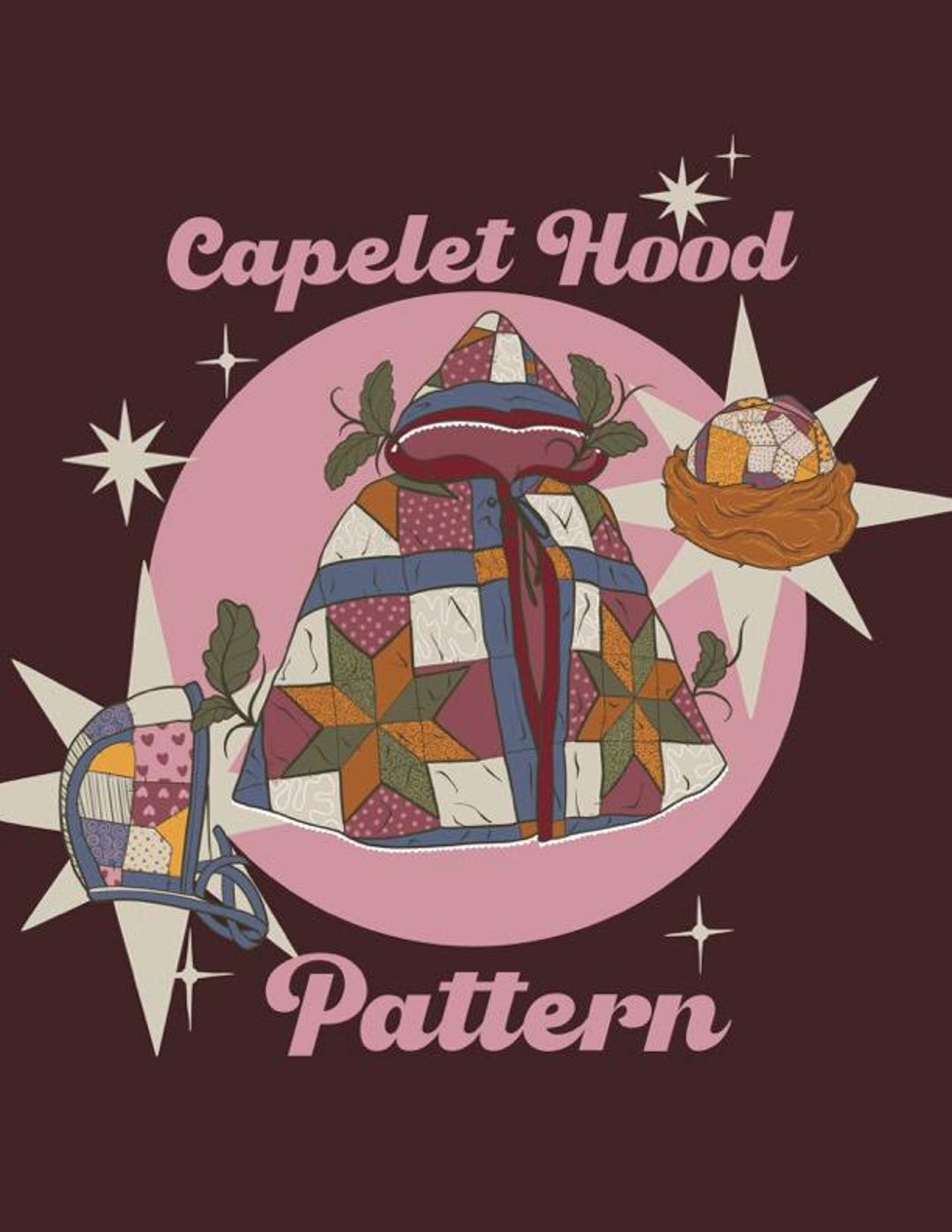 Capelet Hood Sewing Pattern Cape Hooded Cloak Renaissance Cottagecore ...