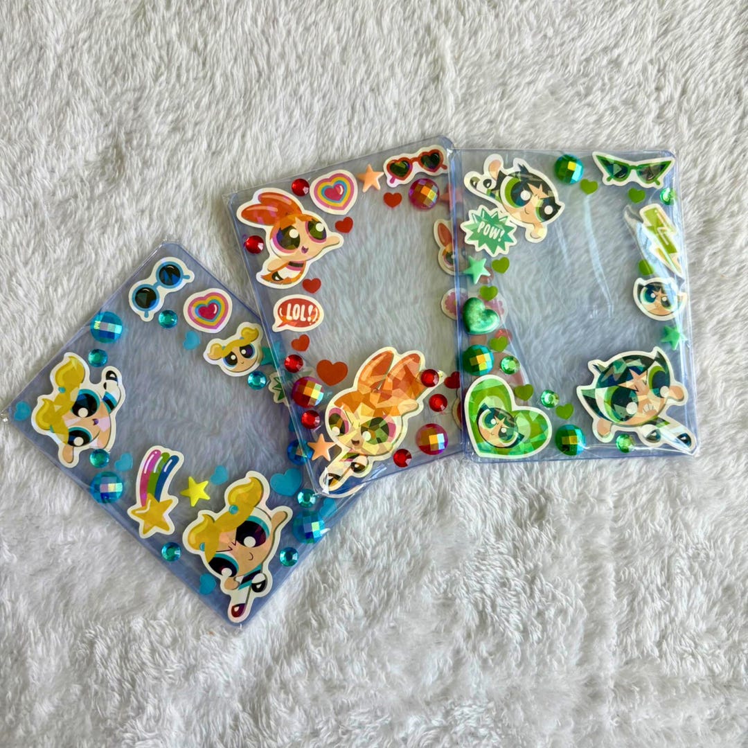 Powerpuff Girls Photocard Toploader | Kpop Sticker Toploader | Blossom ...