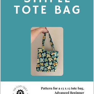 Simple Tote Bag Sewing Pattern | Easy Beginner Tote Bag Sewing Pattern ...