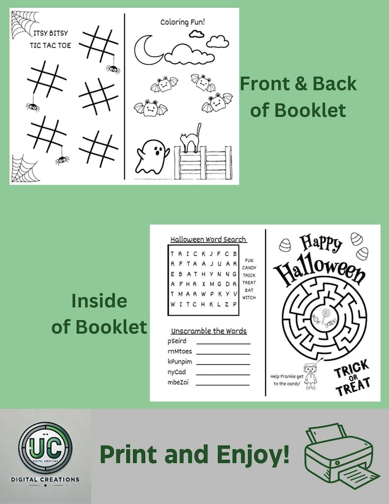 Halloween Activity Booklet Coloring for Halloween Printable Kids ...