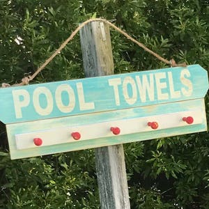Home Living Pool Towel Sign Wood Pool Sign Home Decor | Etsy