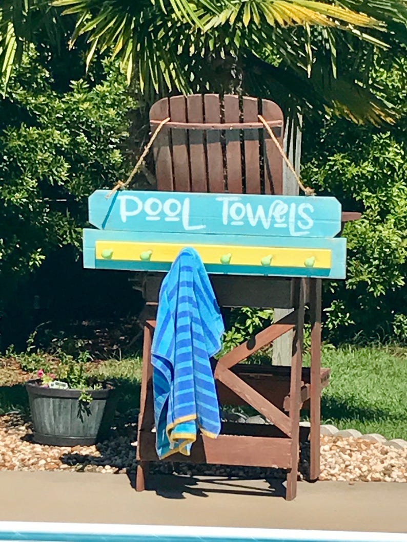 Beach Decor Beach Towel Rack, Beach Towel Hooks, Beach Towel Holder ...