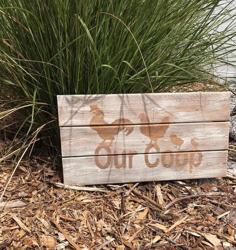 Farmhouse Wood Chicken Coop Sign Personalized Chicken Sign - Etsy