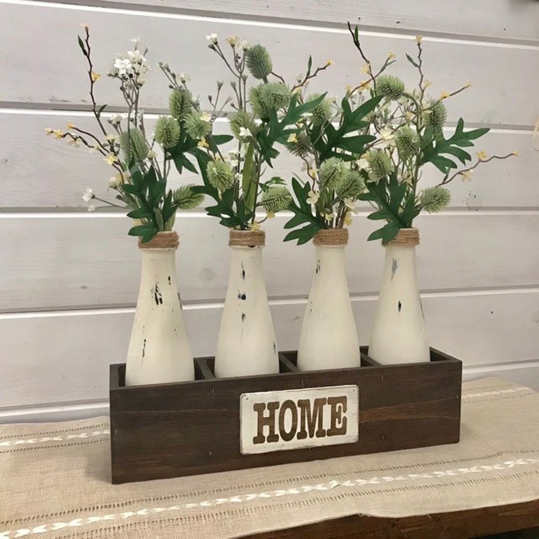 Home Spring Table Centerpiece Decor Gift, Rustic Arrangement, Country ...