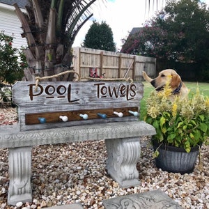 Custom Pool Sign, Pool Towel Holder, Pool Sign, Pool Towel Rack, Pool ...