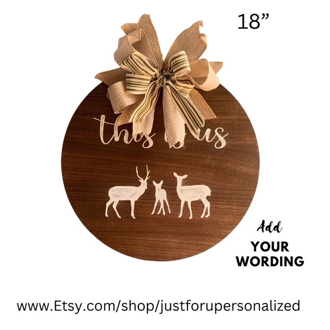 Personalized Deer Family Last Name Sign: Hunting Cabin Decor - Etsy