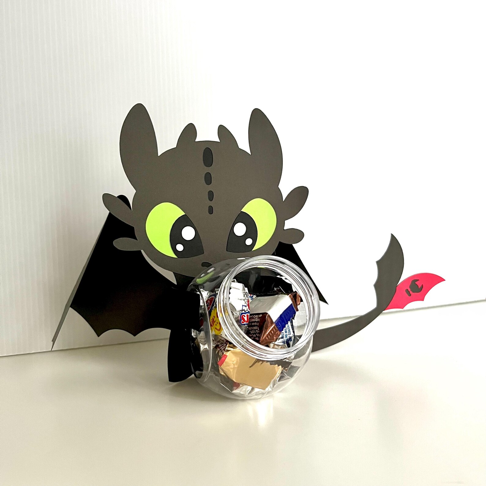 Toothless Svg Birthday Party Favor Party Treat Jar Holder Cricut Svg ...