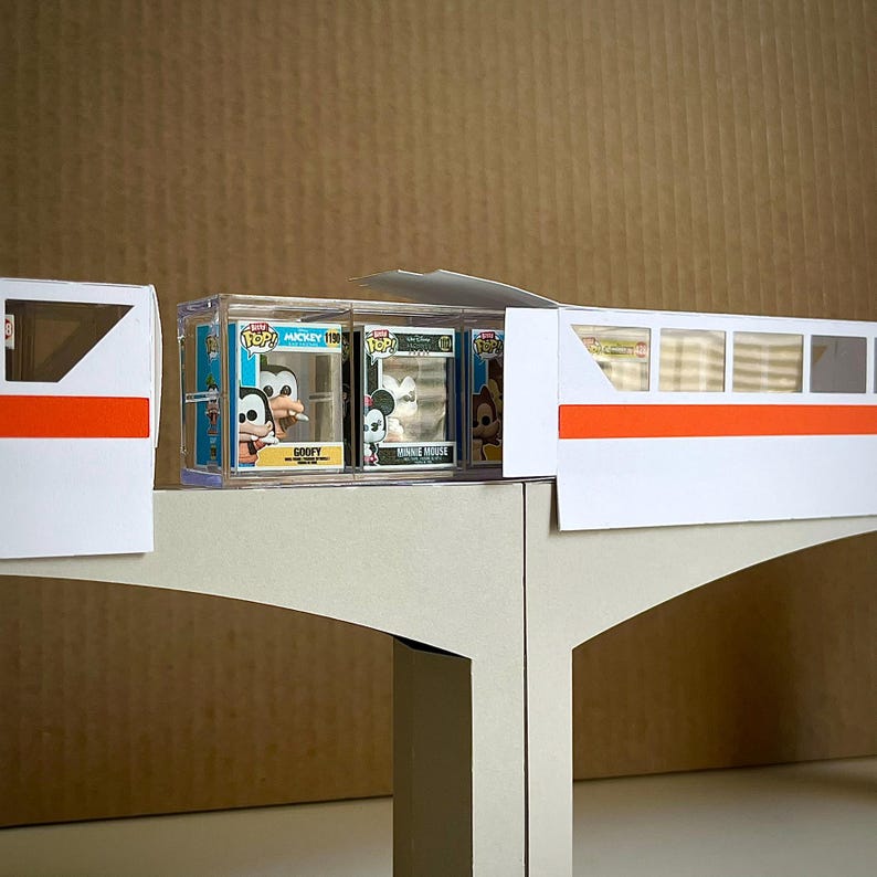 Disney Monorail Papercraft Svg Funko Stand Funkopop Stand Bittypop ...