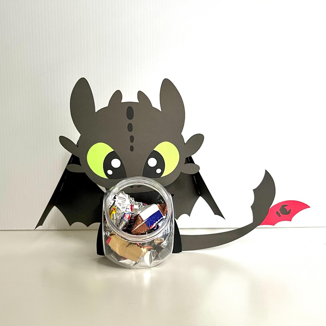 Toothless Svg Birthday Party Favor Party Treat Jar Holder Cricut Svg ...