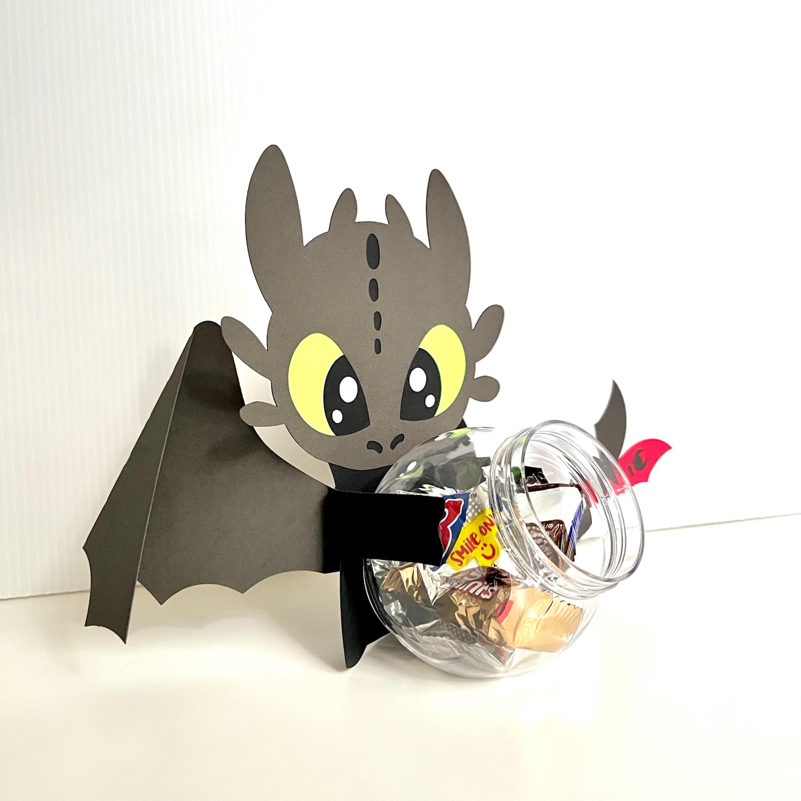 Toothless Svg Birthday Party Favor Party Treat Jar Holder Cricut Svg ...