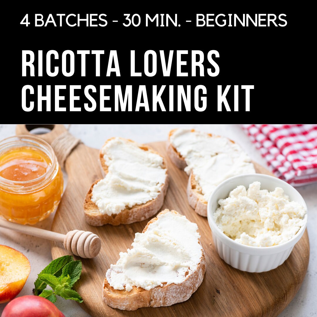 Ricotta Cheese Making Kit, Easiest DIY Cheesemaking Set, Wine Gift ...