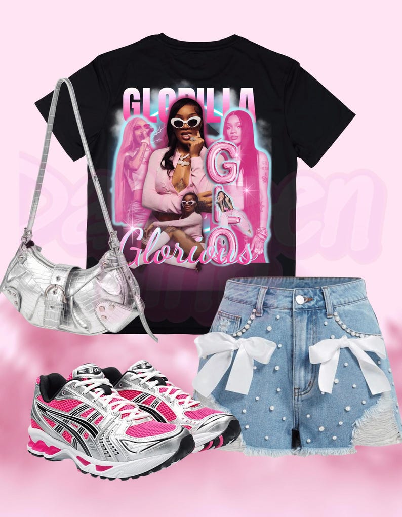 Glorilla Rap T-shirt Design Pngs – Pink Glorious Tour Concert - Etsy