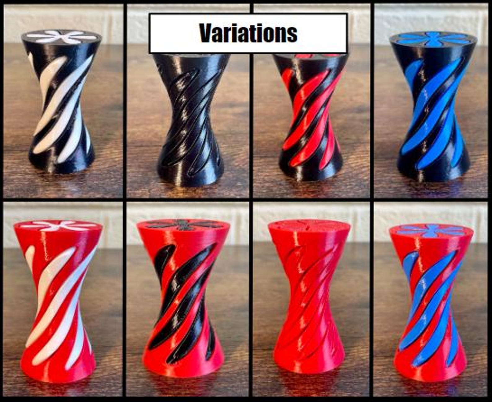 3D Printed Hourglass Spiral Fidget Toy - Etsy