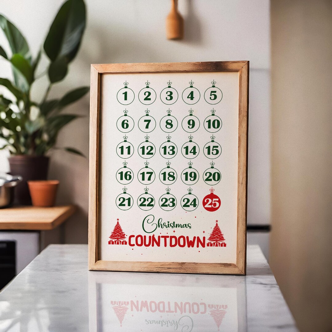 Christmas Countdown , Christmas Gift, Living Room Decor, Christmas ...