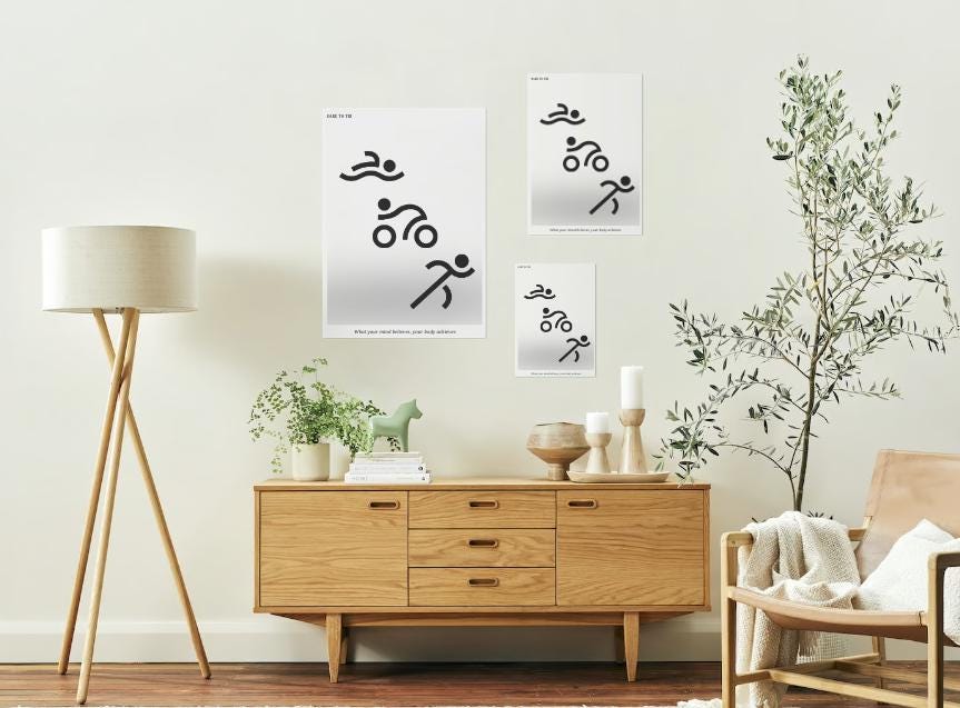 Dare to Tri Poster - Etsy