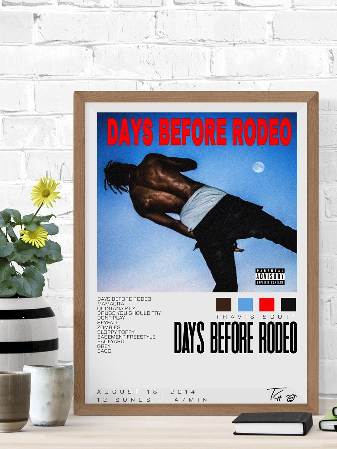 Travis Scott Poster Days Before Rodeo Poster Wall Decor Music Print ...