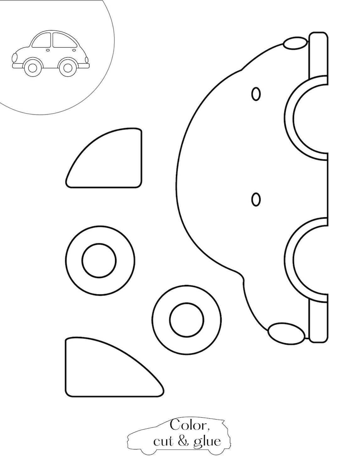 Coloring & Cutting Cars and Trucks - Scissor Skills| Cutting Practice ...